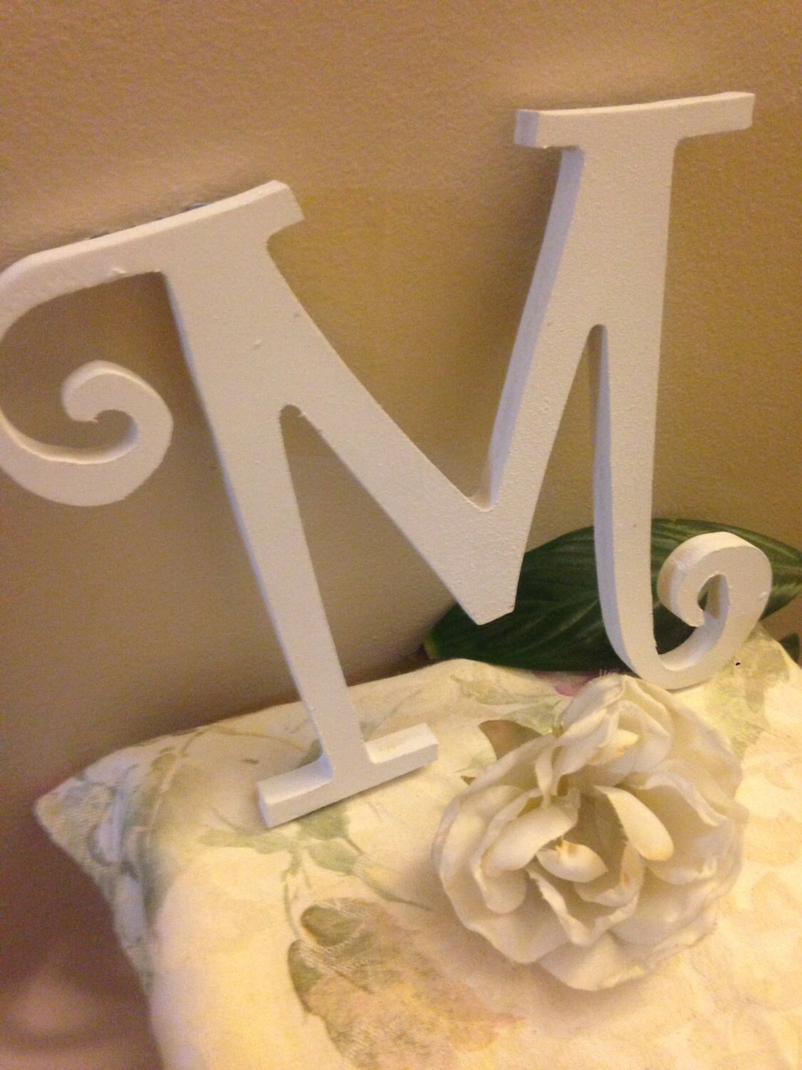 Shabby Chic Wall Decor Shabby Chic Letter Monogrammed | Etsy