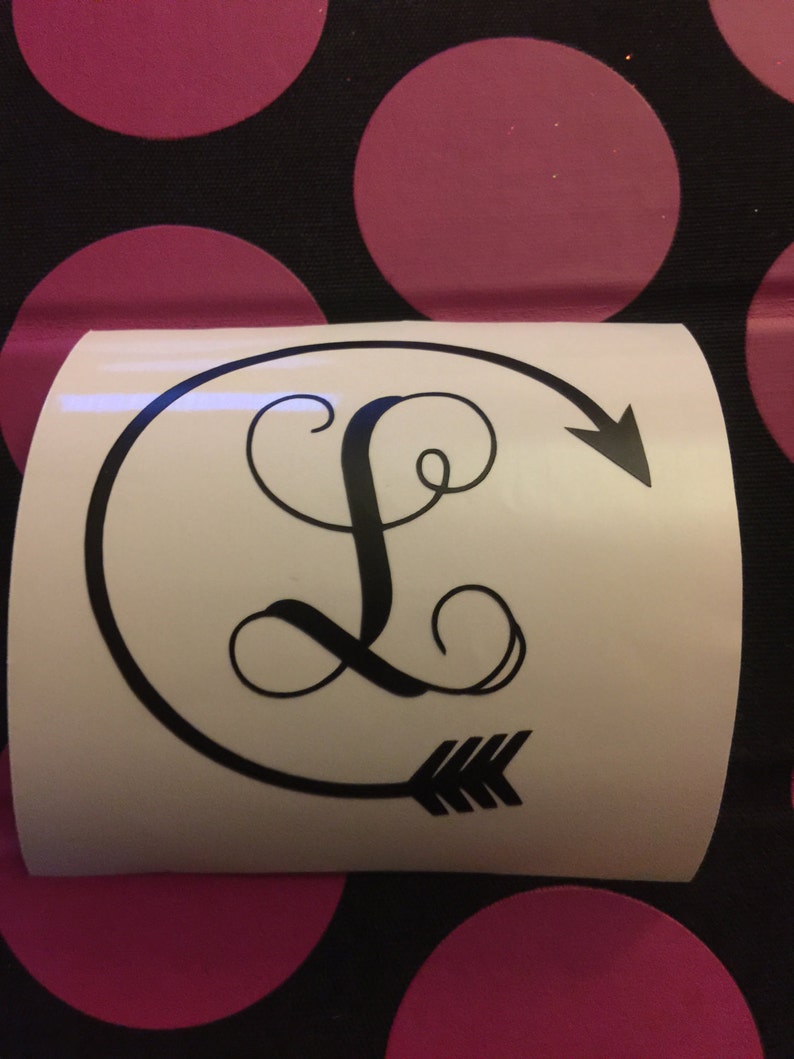 Arrow Decal Name Decal Personalized Monogram Car Decal - Etsy
