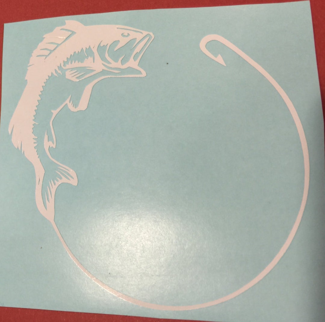 Fish and Hook Decal, Fish Decal, Hook Decal, Cup Decal, Yeti Cup Decal ...