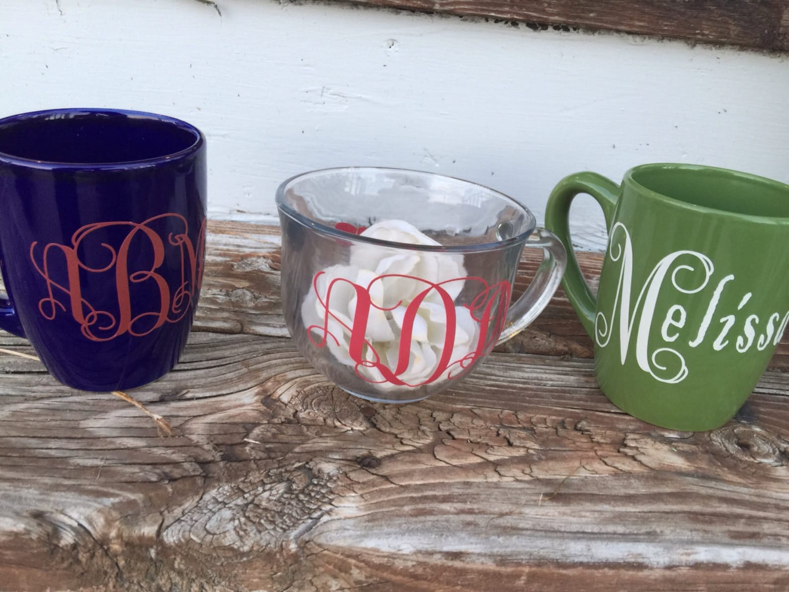 Monogram, Coffee Cup, Glass Coffee Cup, Vinyl Lettering, Decal ONLY - Etsy