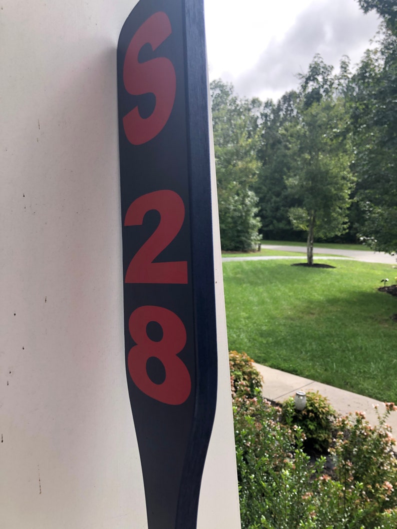 Oar Wall Decor White and Red Oar Personalized Oar Monogram - Etsy