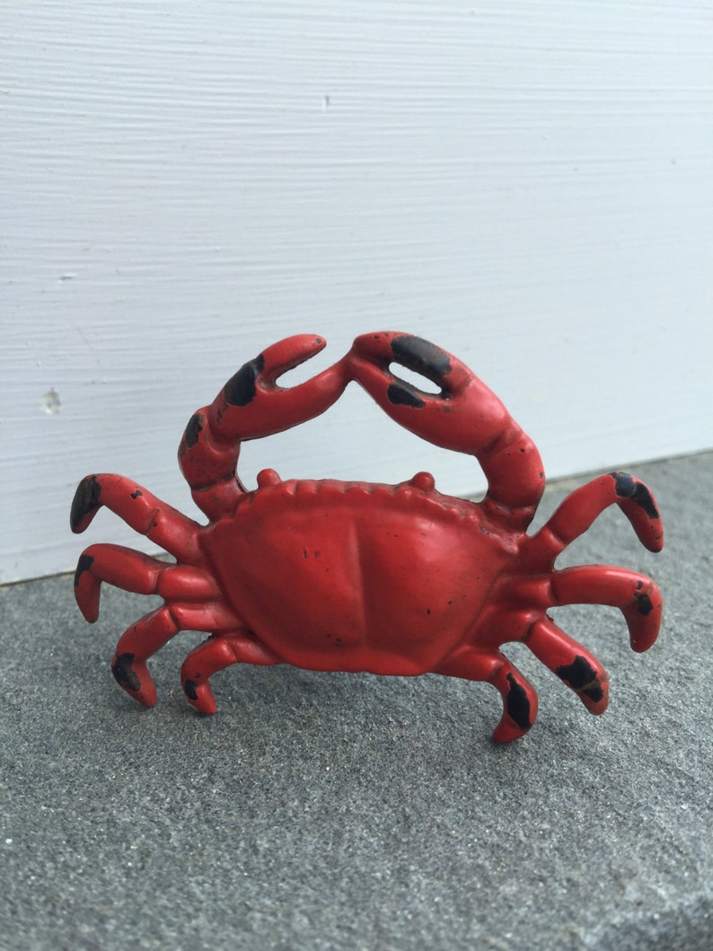 Knobs Crab Knobs Drawer Pulls Red Crab Knobs Beach Decor | Etsy