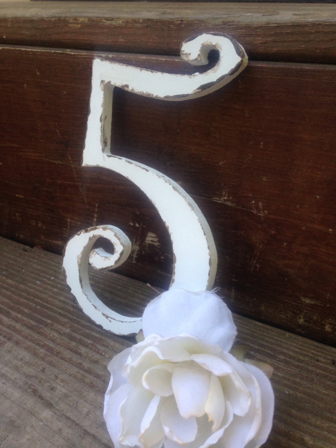 Shabby Chic Wall Decor Shabby Chic Numbers Number Decor - Etsy