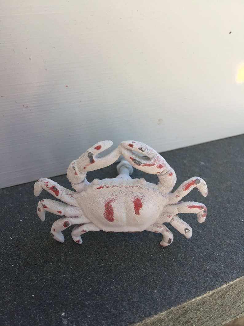 Crab Crab Drawer Pull Crab Knob White Crab Knobs Drawer - Etsy