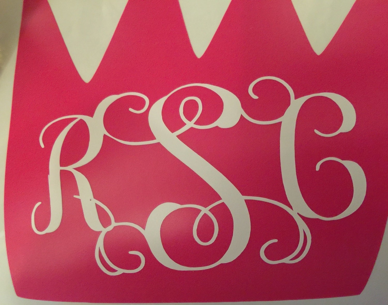 Crown Pink Crown Crown Monogram Decals Crown Decals - Etsy