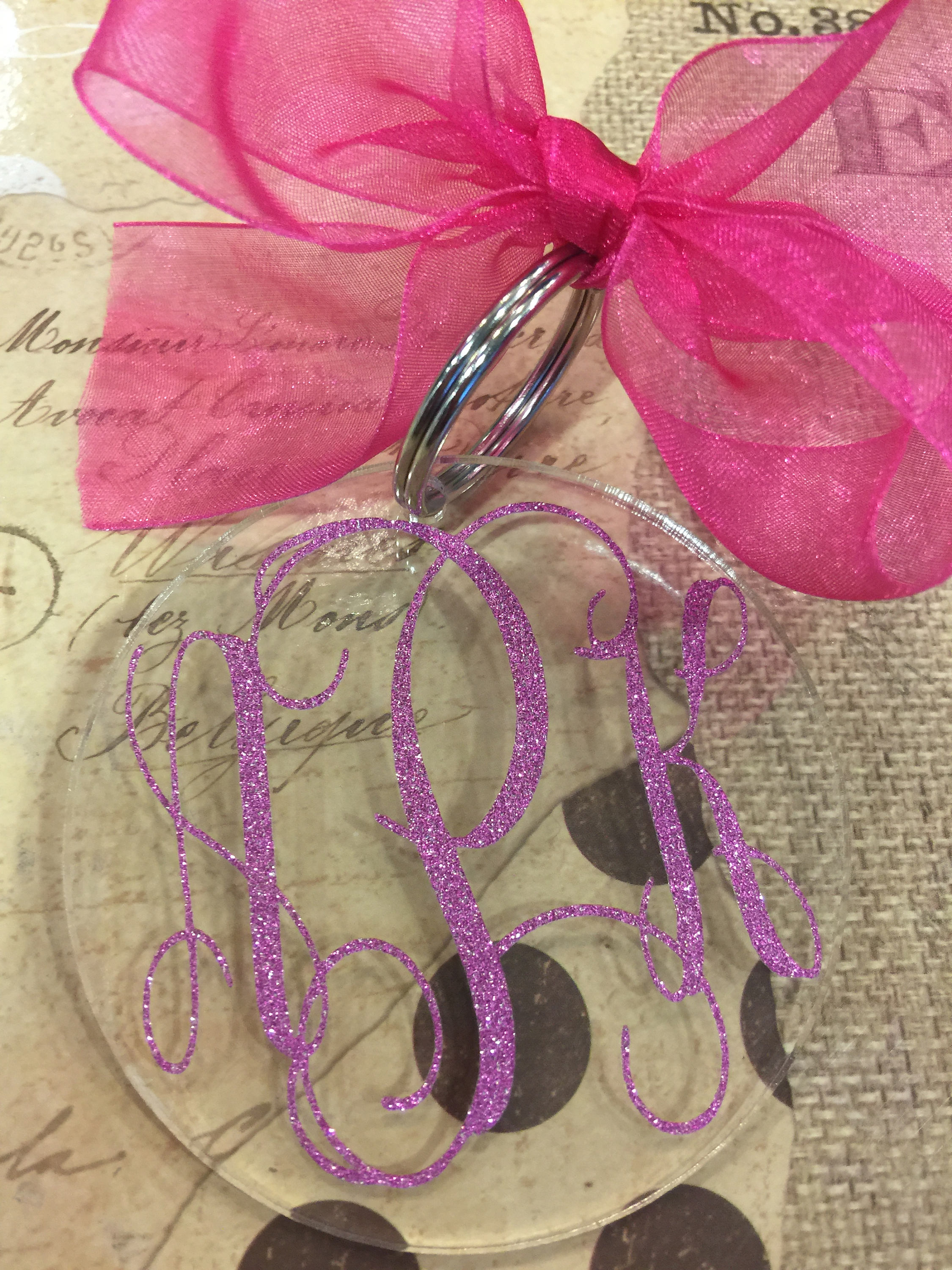 Keychain Name Decal, Personalized, Monogram, Vine Letters, Personalized ...