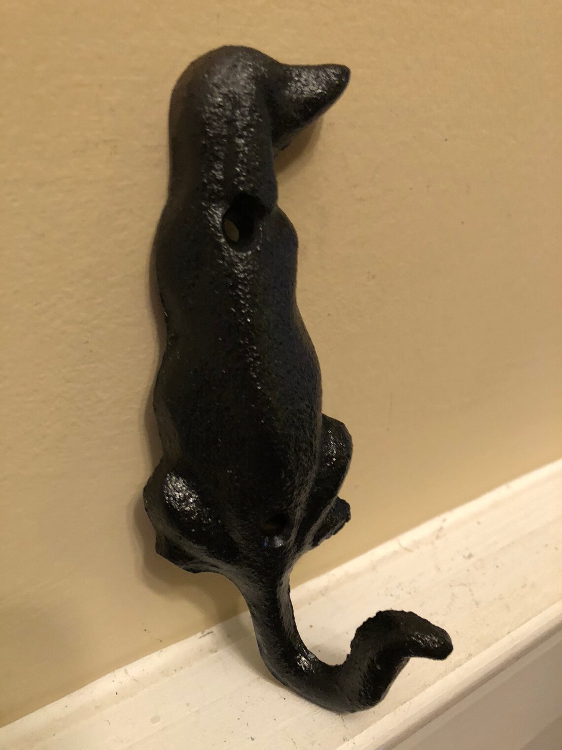 DOG Hook Dog Wall Hooks Dog Decor Black Dog Hook | Etsy