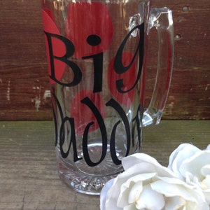 Monogram, Beer Mug, Personalized Beer Mug, Vinyl Lettering - Etsy