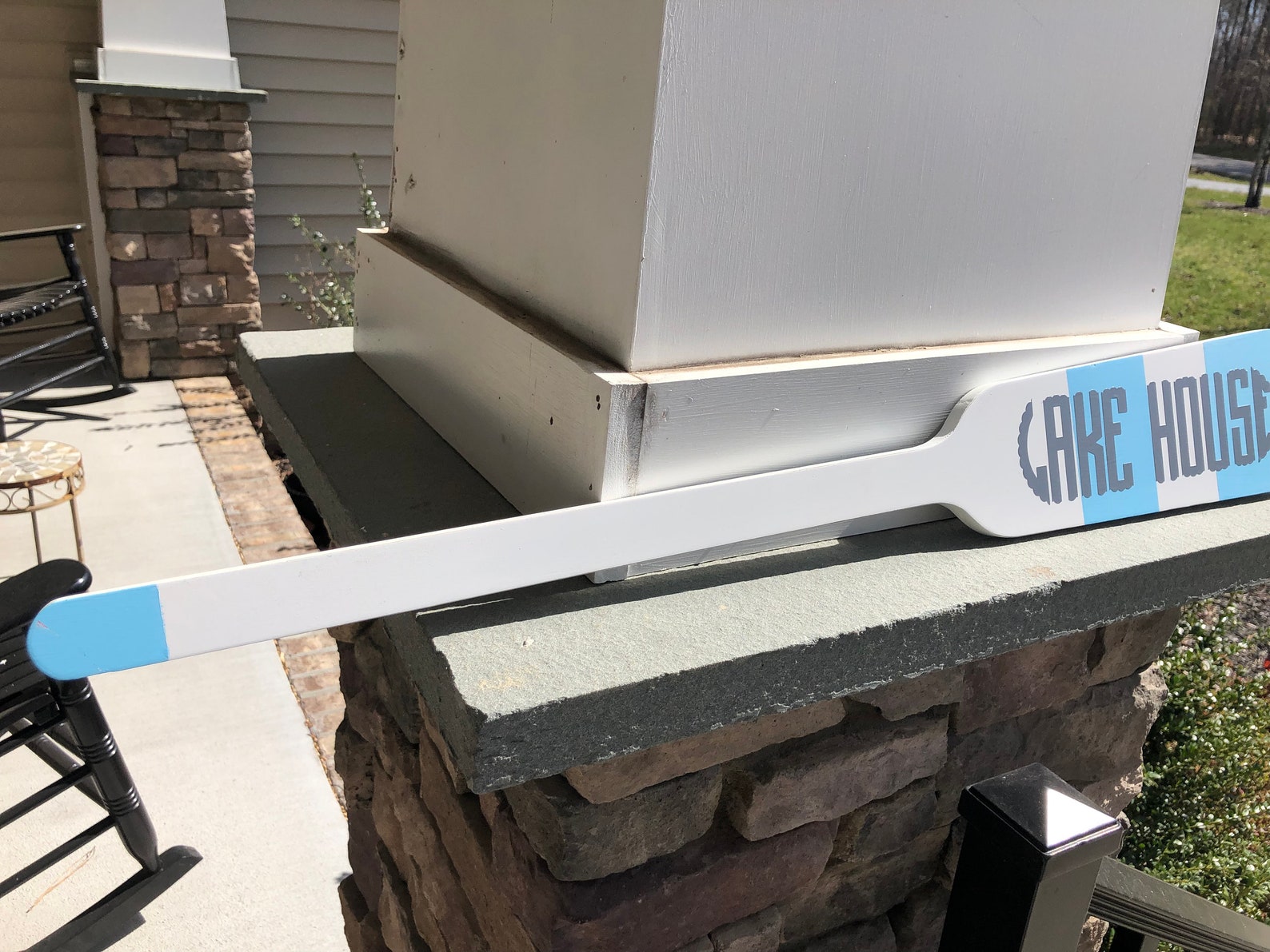 Oar/ Wall Decor/ White and Blue Oar/ Personalized Oar/ - Etsy