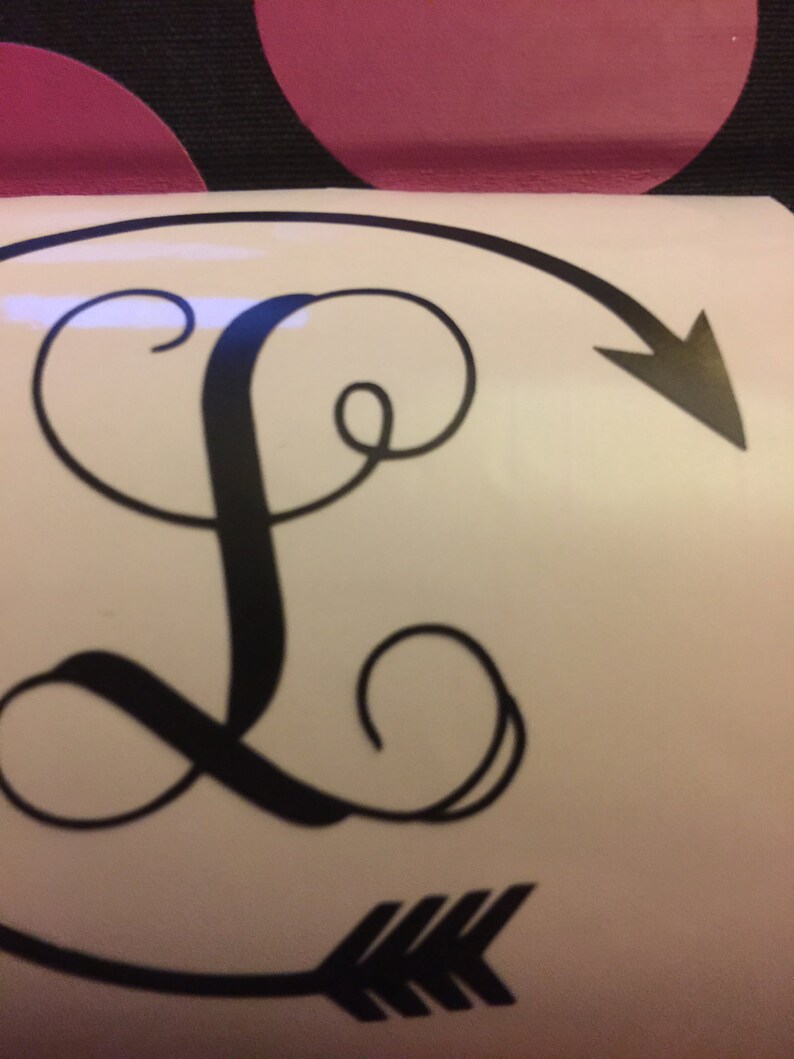 Arrow Decal Name Decal Personalized Monogram Car Decal - Etsy