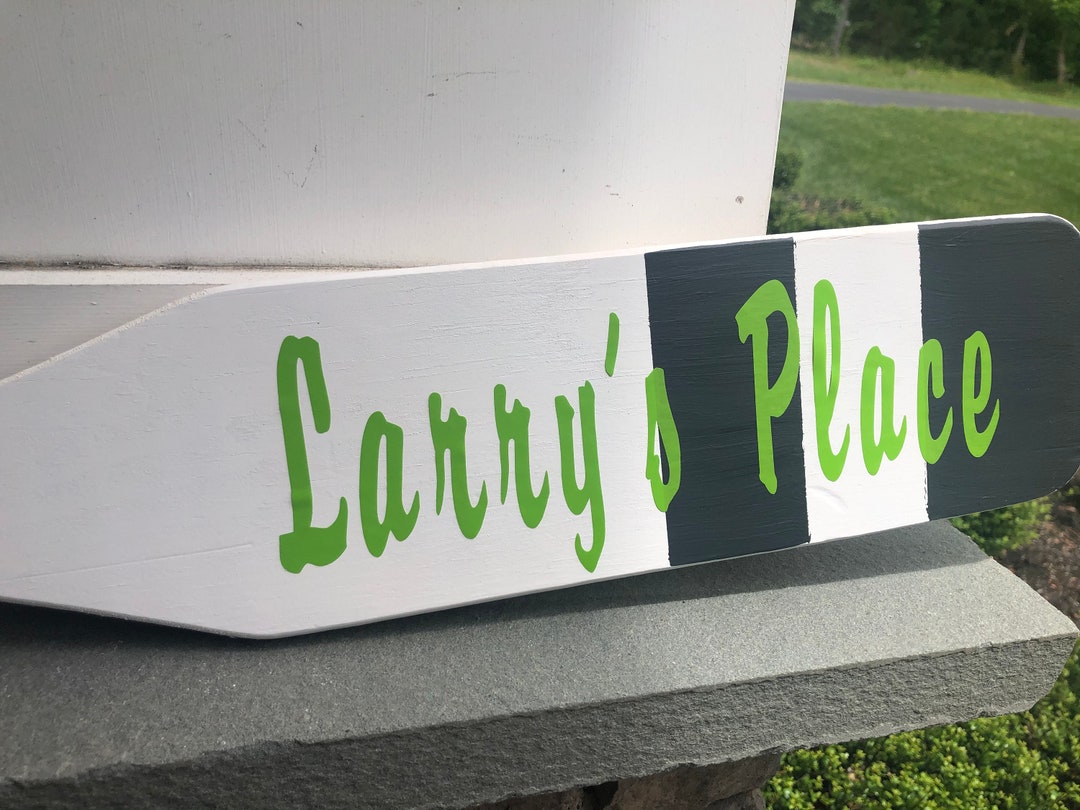 Oar, Wall Decor, White and Blue Oar, Personalized Oar, Monogram Oar ...