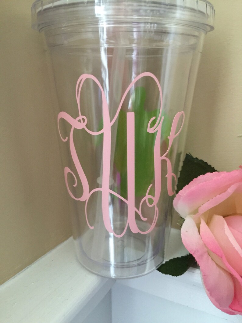 Tumbler Monogram Decals Turtle Decals Tumbler Decals Cup | Etsy