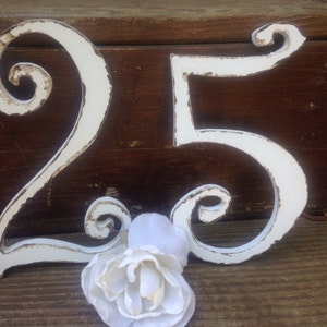 Shabby Chic Wall Decor, Shabby Chic Numbers, Number Decor - Etsy