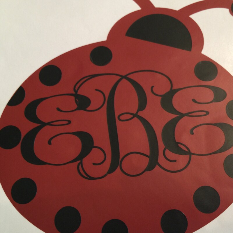 Ladybug Monogram - Etsy