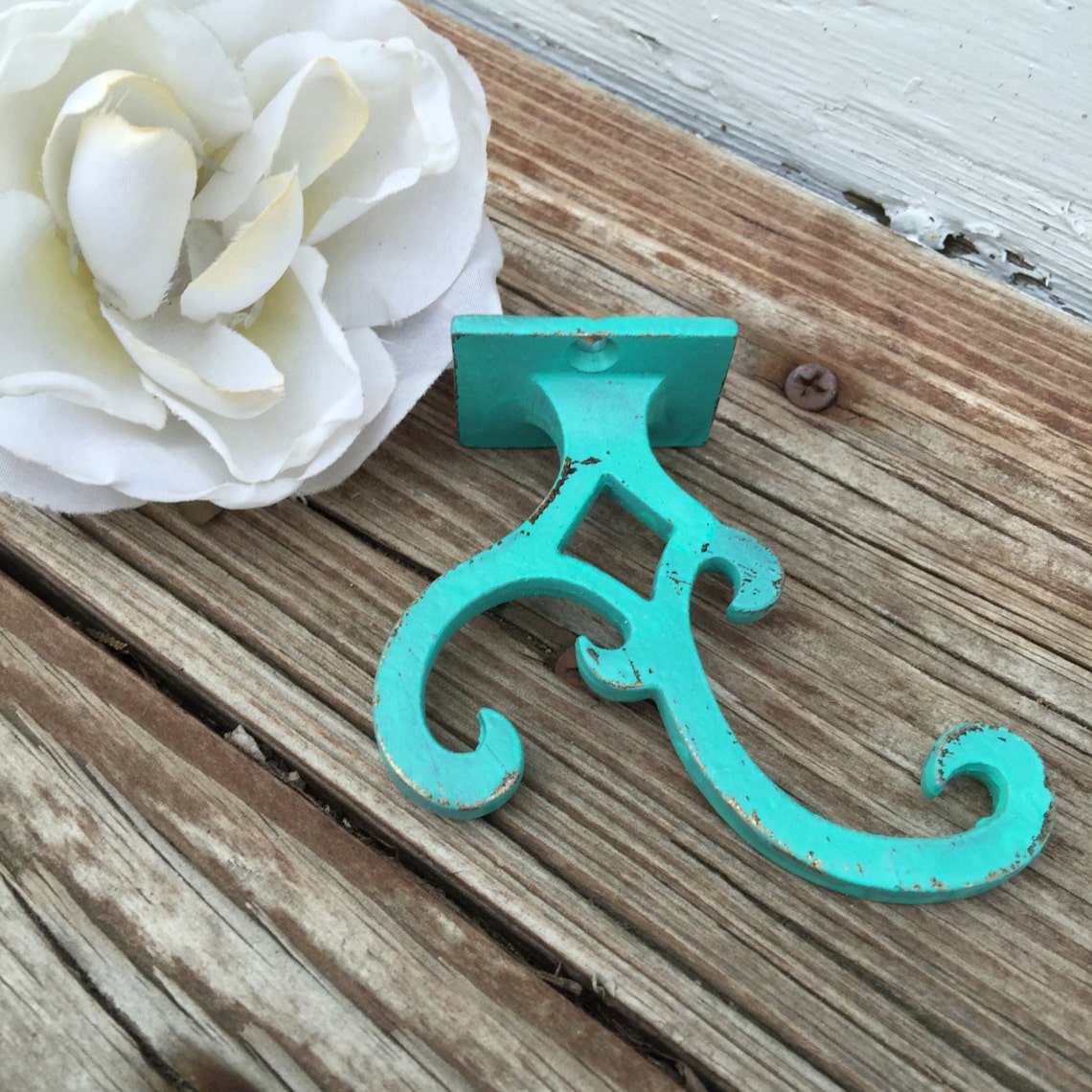 Hook / Metal Hook / Metal Hanger / Wall Decor / Shabby Chic Hook - Etsy