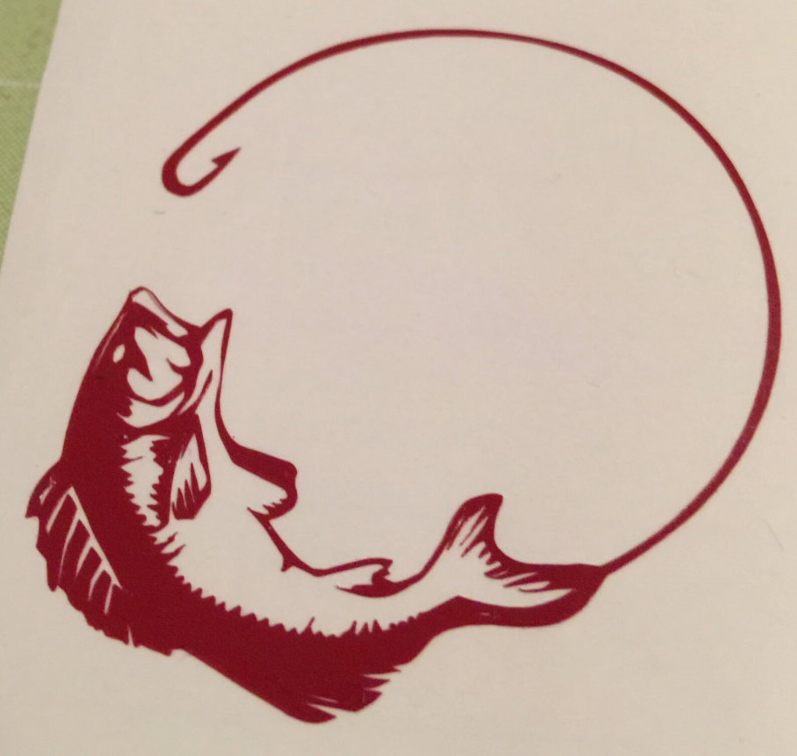 Fish and Hook Decal, Fish Decal, Hook Decal, Cup Decal, Yeti Cup Decal ...