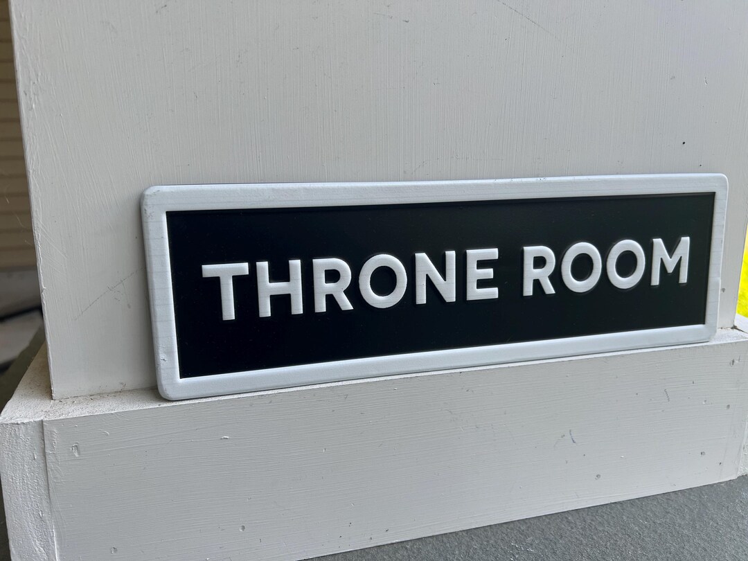 Throne Room Sign, Wall Decor, Metal Throne Sign, Bathroom Decor, Home ...