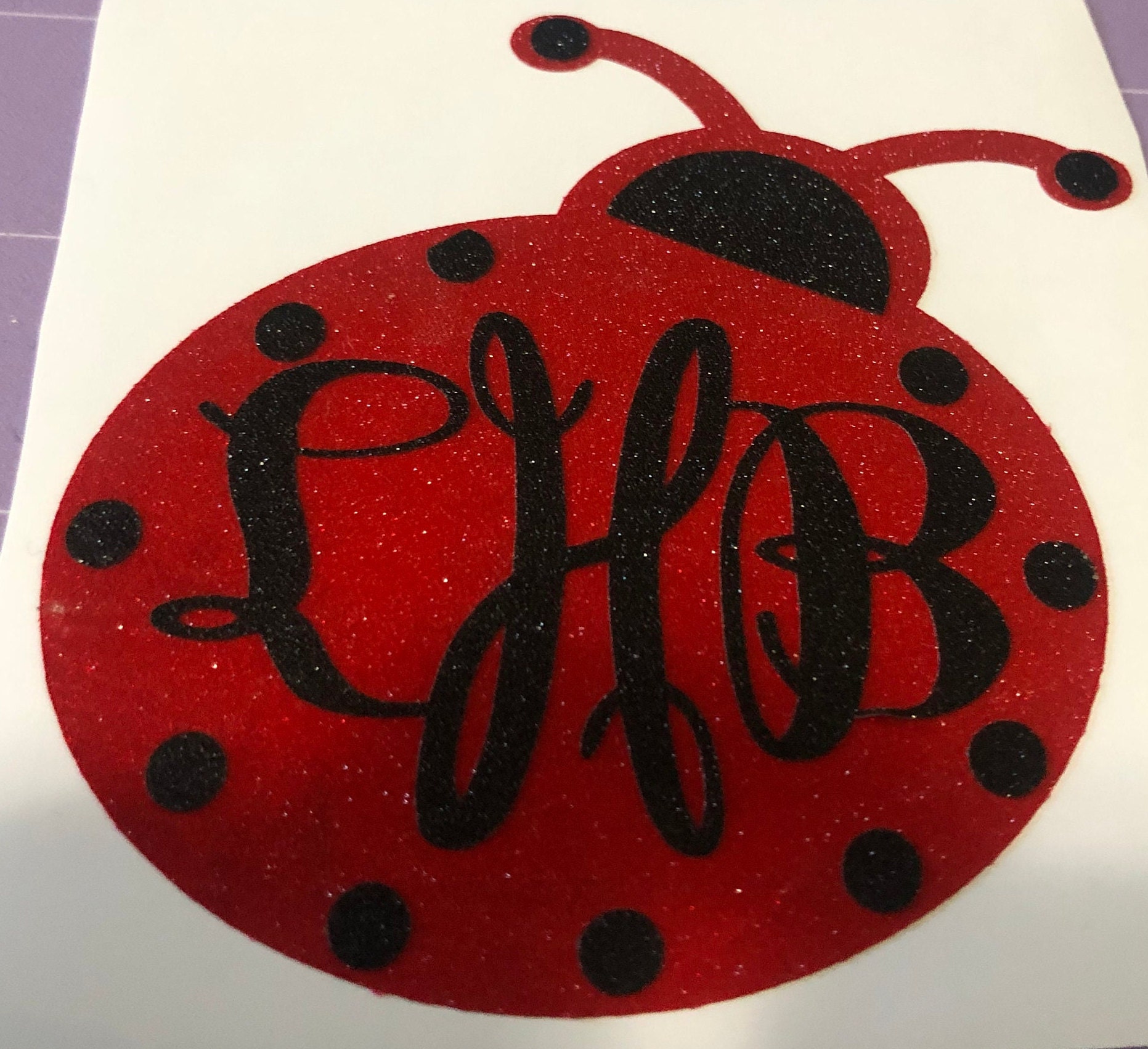 Ladybug Decal Ladybug Vinyl Monogram Car Decal Laptop | Etsy