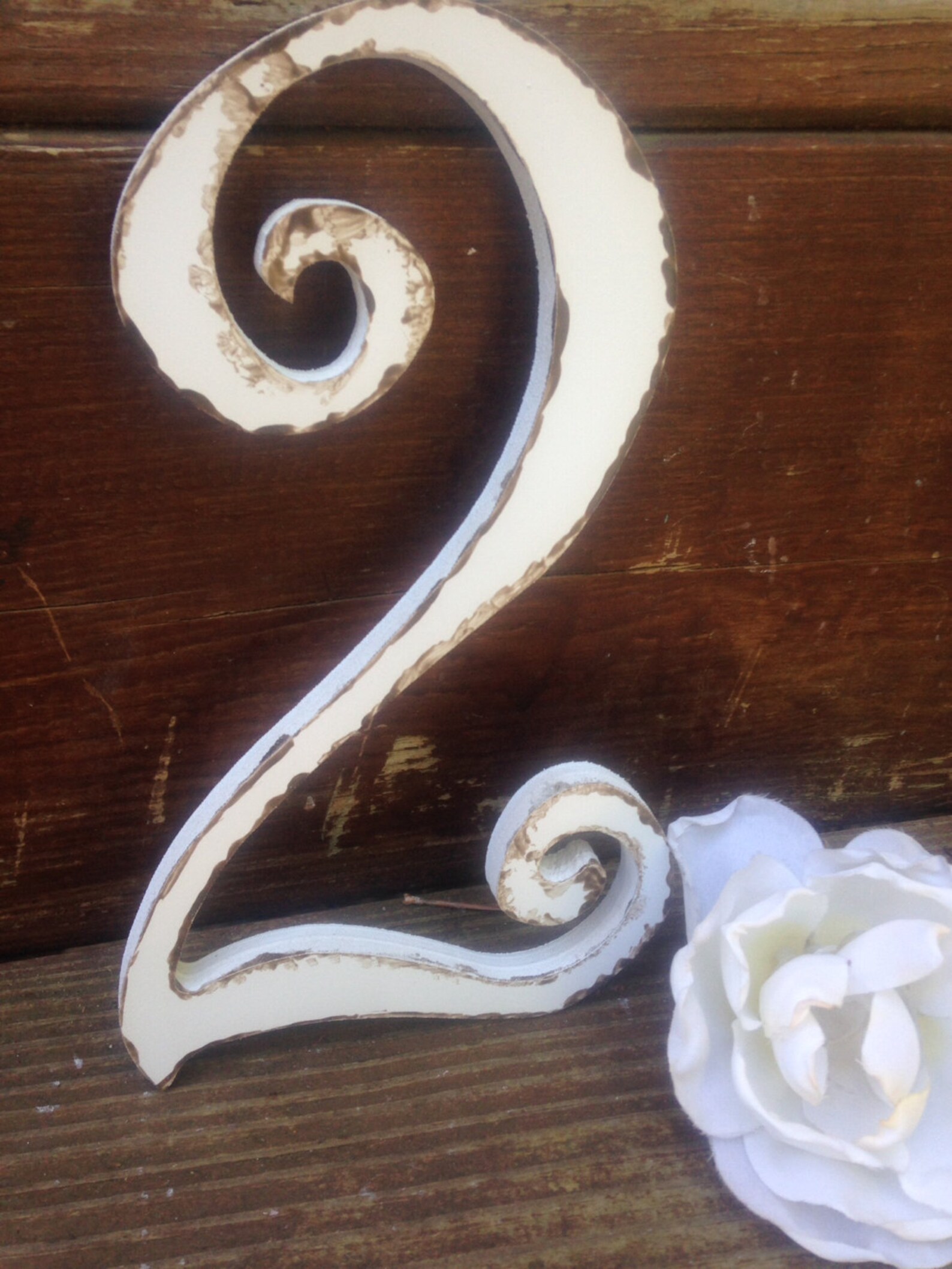 Shabby Chic Wall Decor Shabby Chic Numbers Number Decor | Etsy