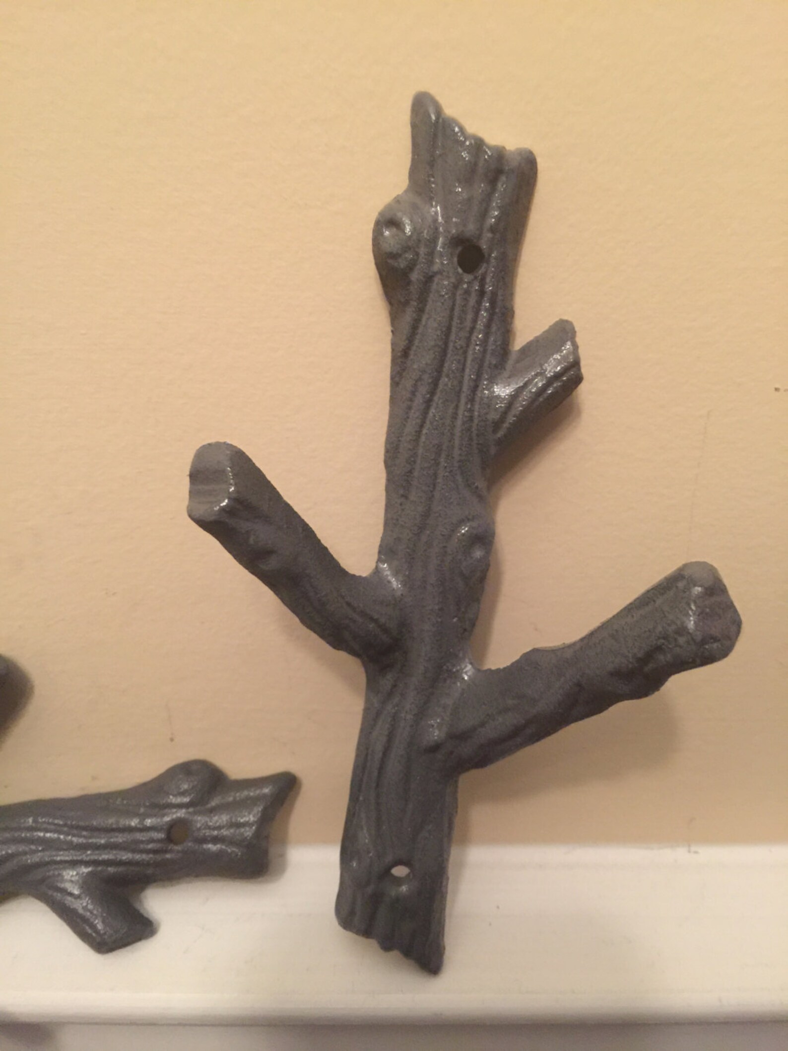 Branch Wall Hook/ Tree Branch Cast Iron Hook/ Wall Hook/ Wall - Etsy