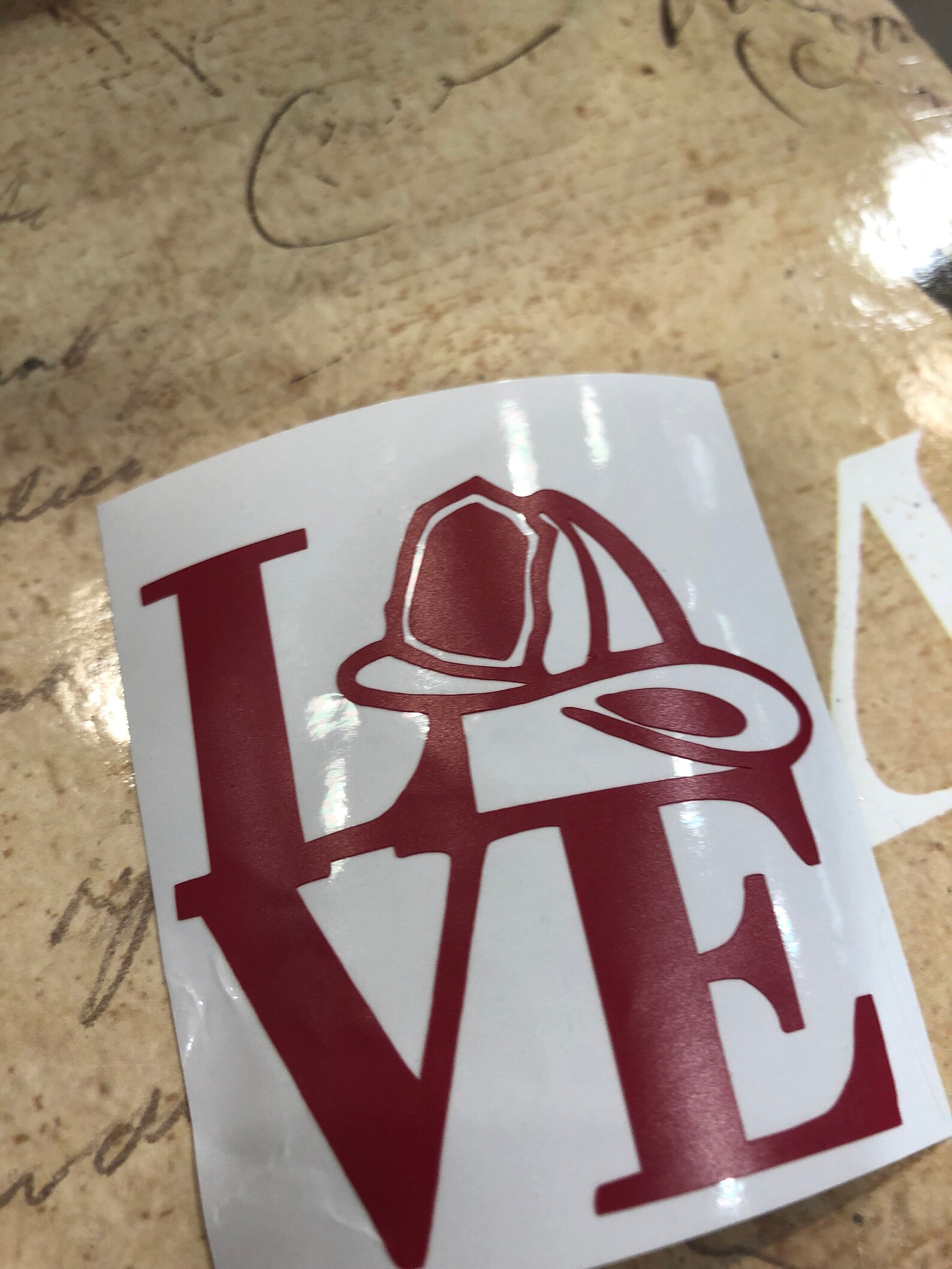 Firefighter Decal, Fire Hat Decal, Monogram, Car Decal, Laptop Decal ...