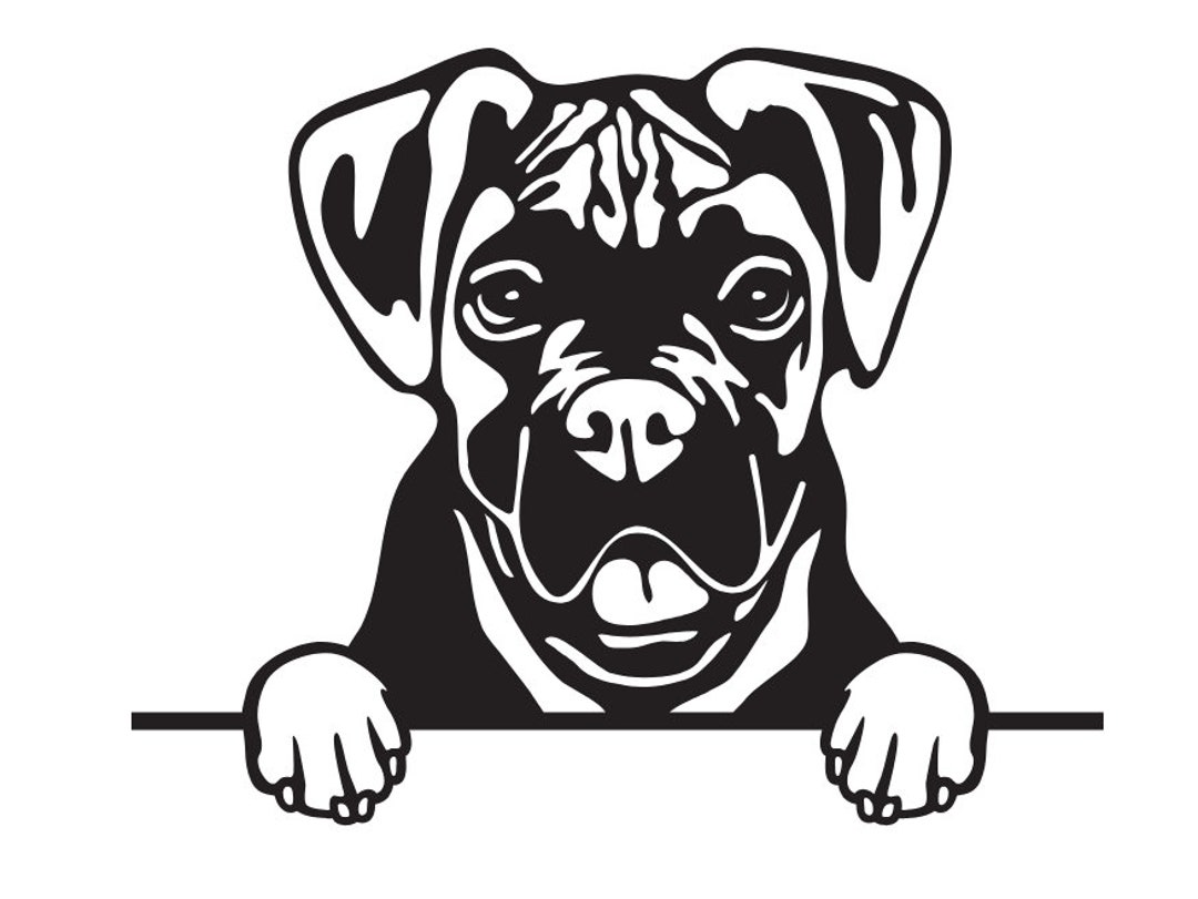 Boxer Dog Decal, Iron on Monogram, Boxer Dog Iron on Vinyl, Iron on ...