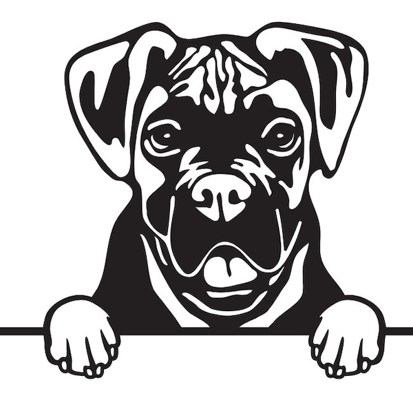 Boxer Dog Decal - Etsy