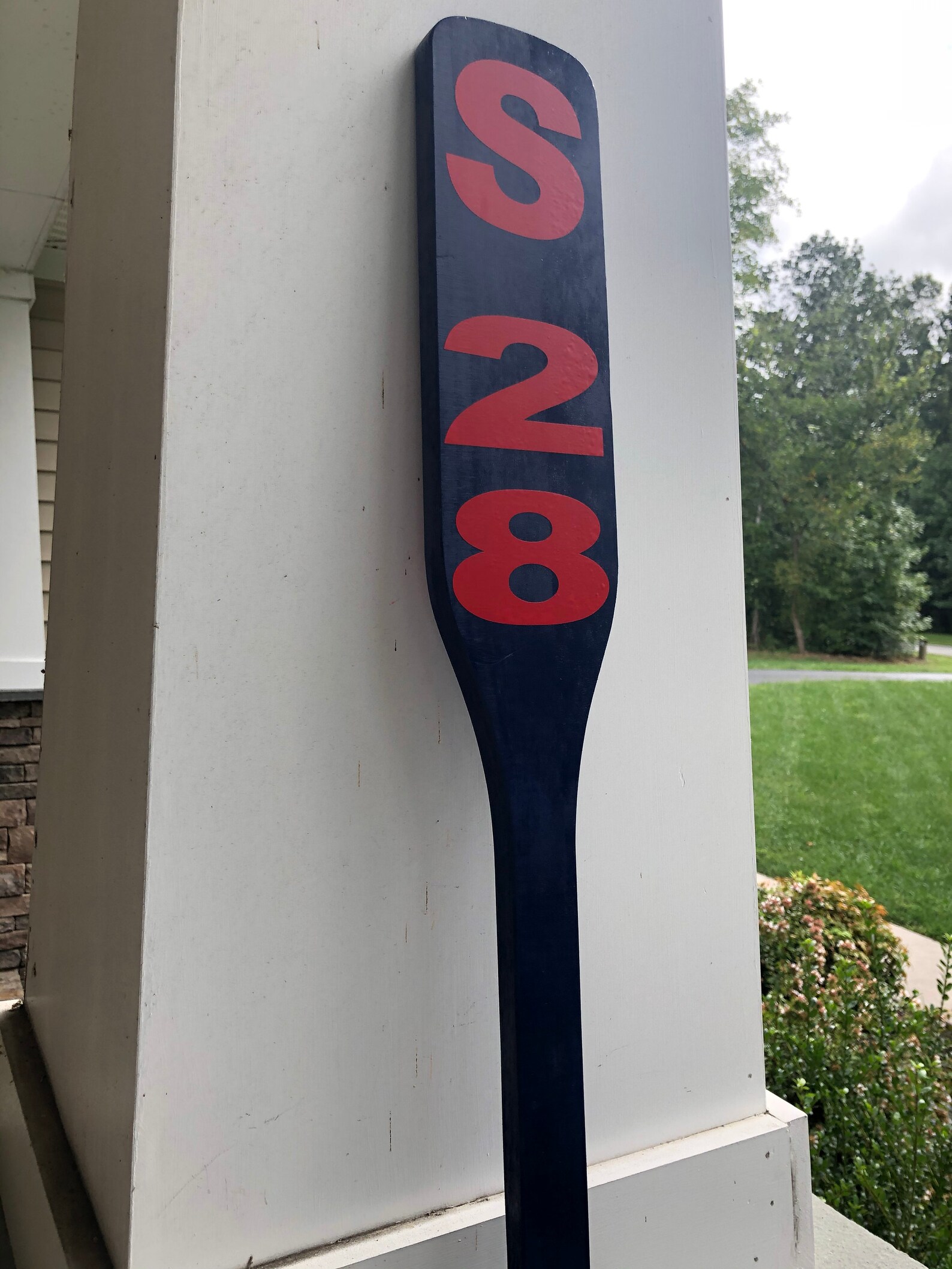 Oar, Wall Decor, White and Red Oar, Personalized Oar, Monogram Oar ...