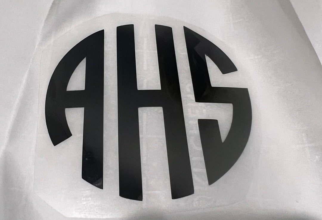 Monogram, Car Decal, Laptop Decal, Vinyl Lettering, Curly Font Decal ...