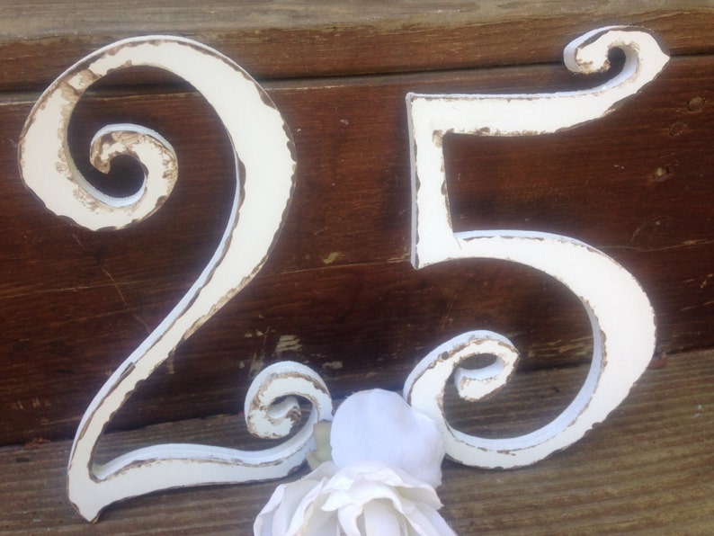 Shabby Chic Wall Decor, Shabby Chic Numbers, Number Decor - Etsy