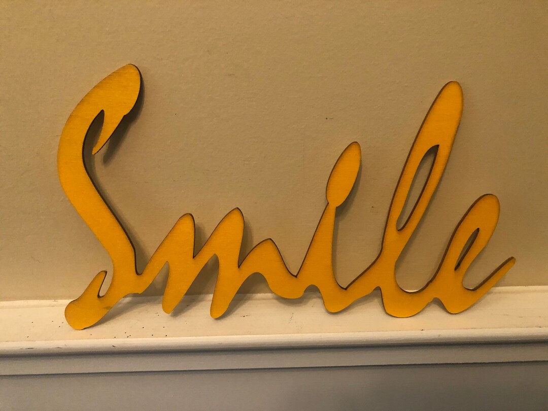 Smile Sign, Wall Deocr, Front Door Sign, Smile Sign, Wood Sign, Spring ...
