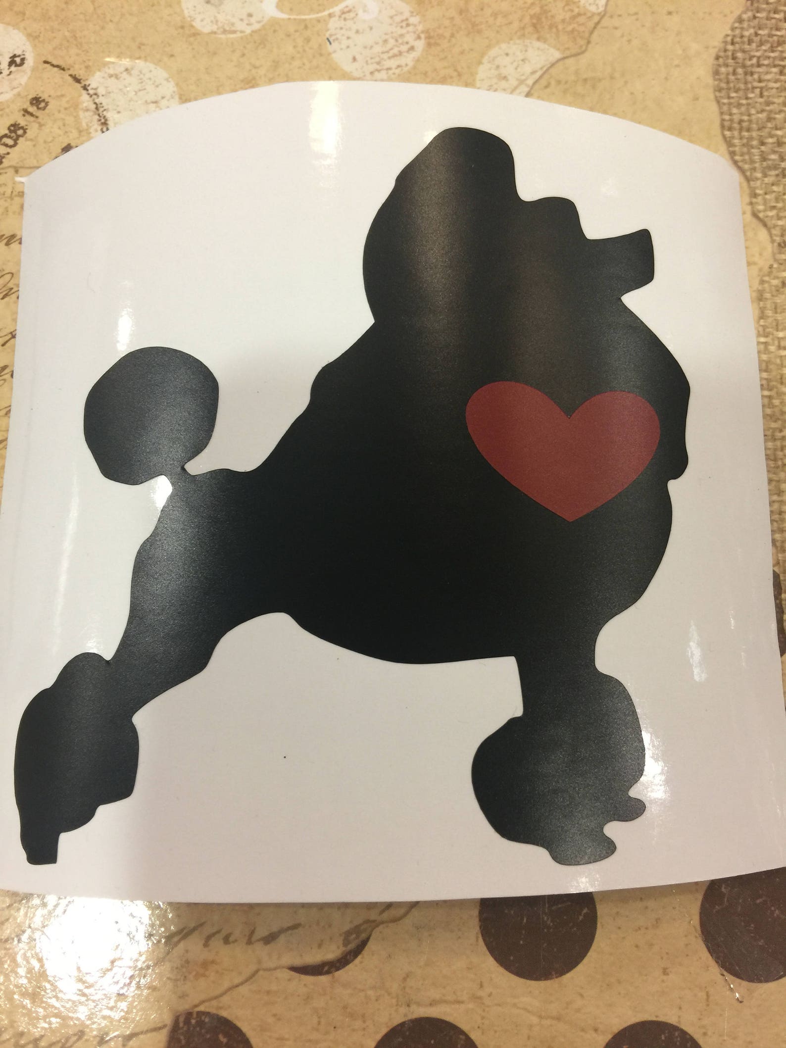 Iron On Monogram Poodle Iron On Vinyl Poodle Decal Poodle | Etsy