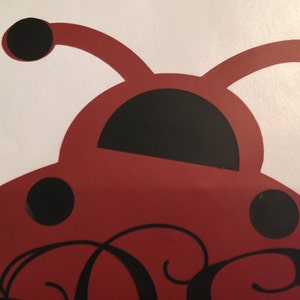 Ladybug Decal, Ladybug Vinyl, Monogram, Car Decal, Laptop Decal, Vinyl ...