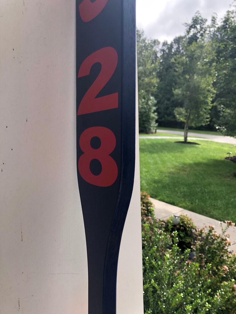 Oar Wall Decor White and Red Oar Personalized Oar Monogram - Etsy