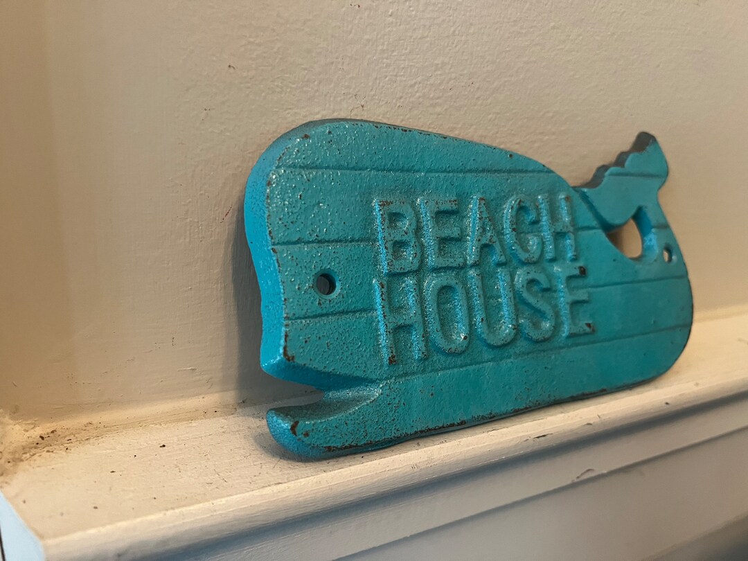Whale, Beach House Whale Sign, Metal Whale Sign, Beach House Wall Decor ...
