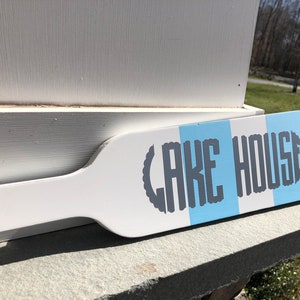 Oar/ Wall Decor/ White and Blue Oar/ Personalized Oar/ Monogram Oar ...