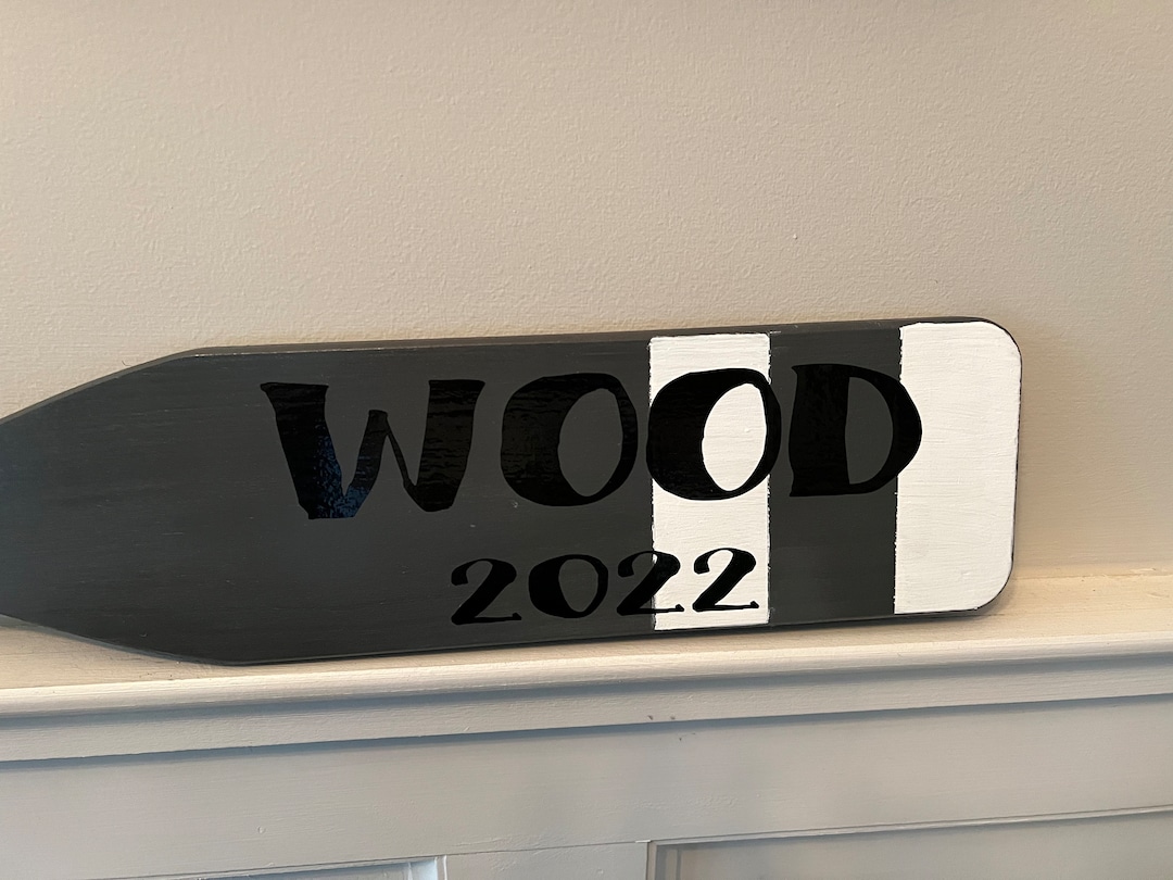 Oar, Wall Decor, White and Red Oar, Personalized Oar, Monogram Oar ...