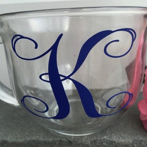Personalized Cup, Monogram, Coffee Cup, Glass Coffee Cup, Vine ...