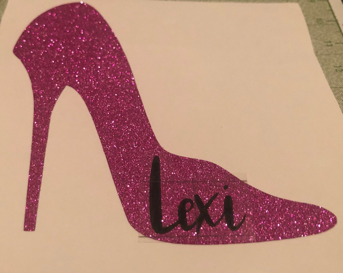 High Heels Decal Pink Pumps Hot Pink Decal Monogram Car | Etsy