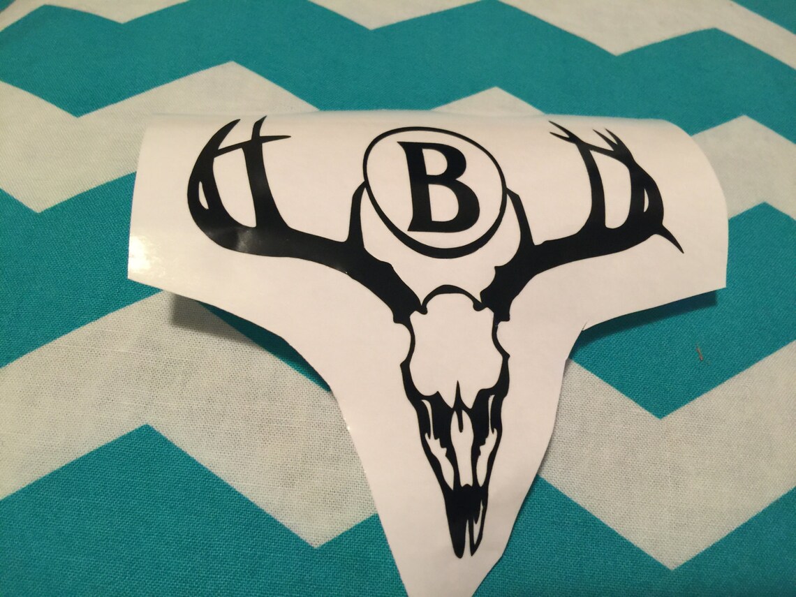 Antler Decal Name Decal Personalized Monogram Car Decal | Etsy