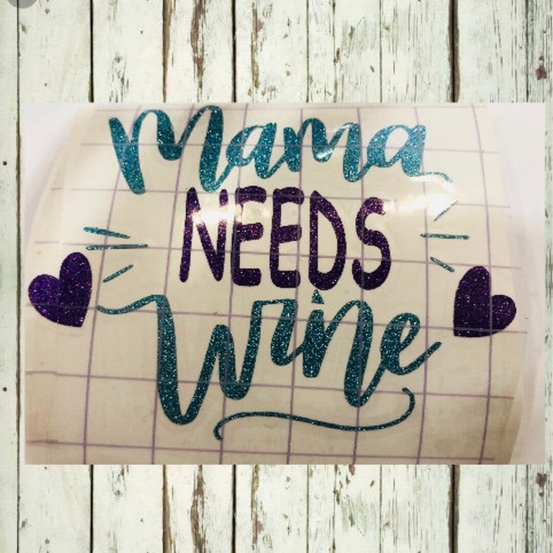 Mama Needs Wine Decal, Monogram, Car Decal, Laptop Decal, Vinyl ...