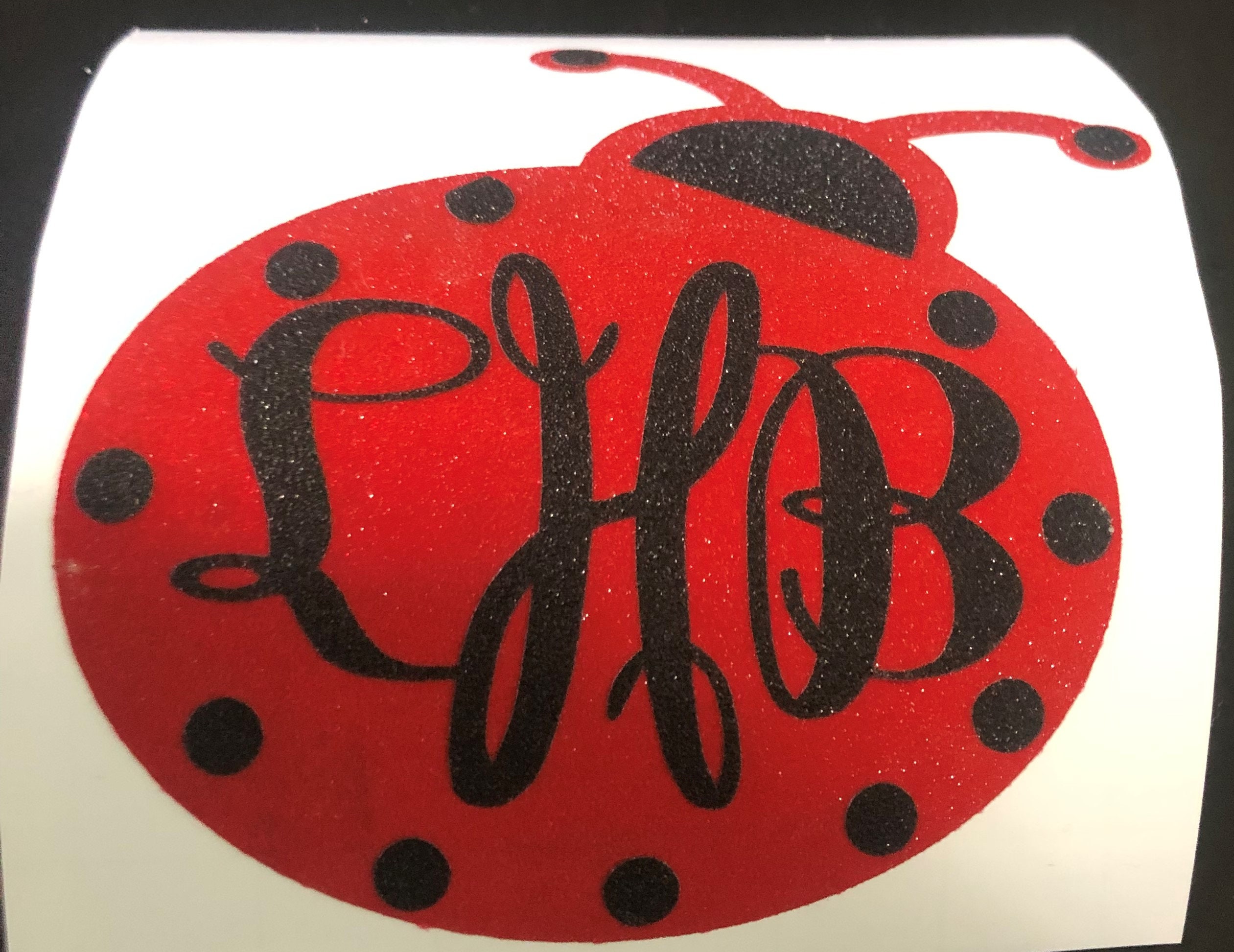 Ladybug Decal Ladybug Vinyl Monogram Car Decal Laptop | Etsy