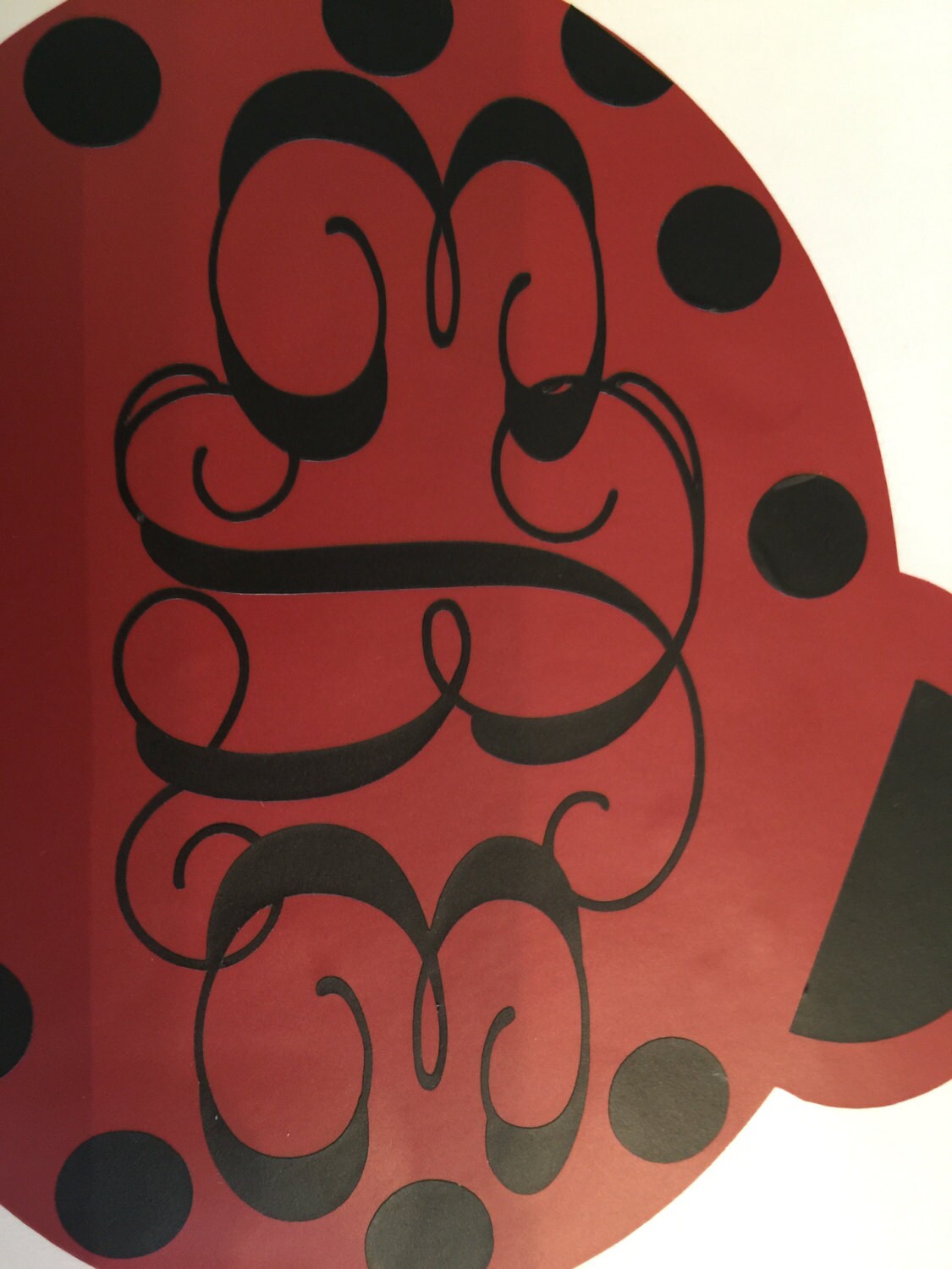 Ladybug Decal Ladybug Vinyl Monogram Car Decal Laptop - Etsy