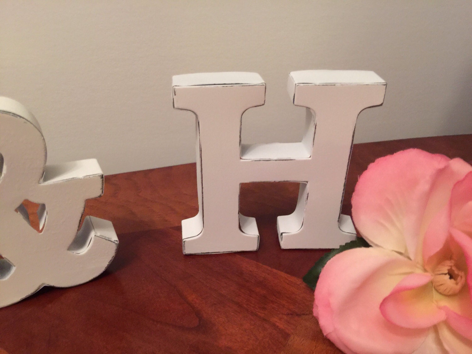 Shabby Chic Letter Wall Decor Monogram PiCK yoUR lETTer and | Etsy