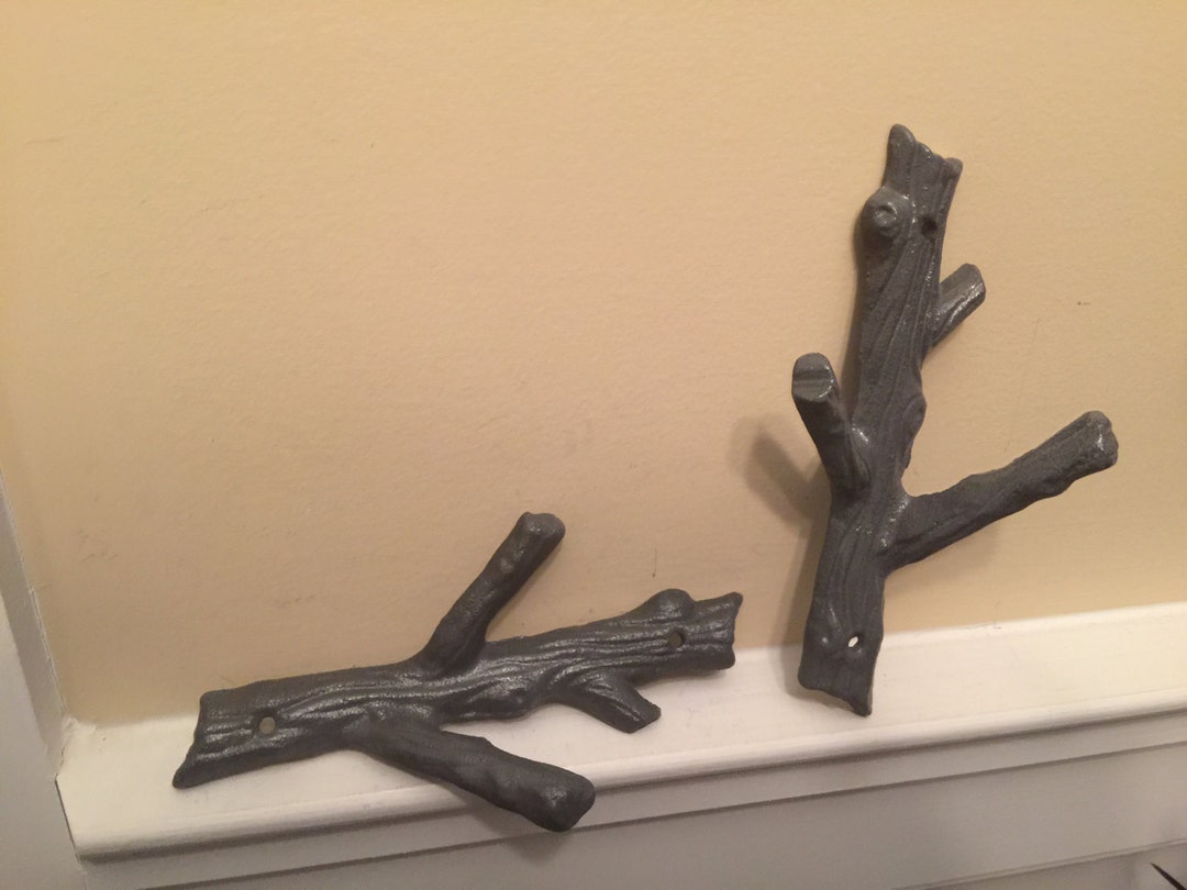 Branch Wall Hook/ Tree Branch Cast Iron Hook/ Wall Hook/ Wall Decor ...