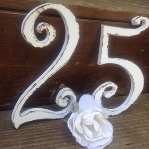 Shabby Chic Wall Decor, Shabby Chic Numbers, Number Decor - Etsy