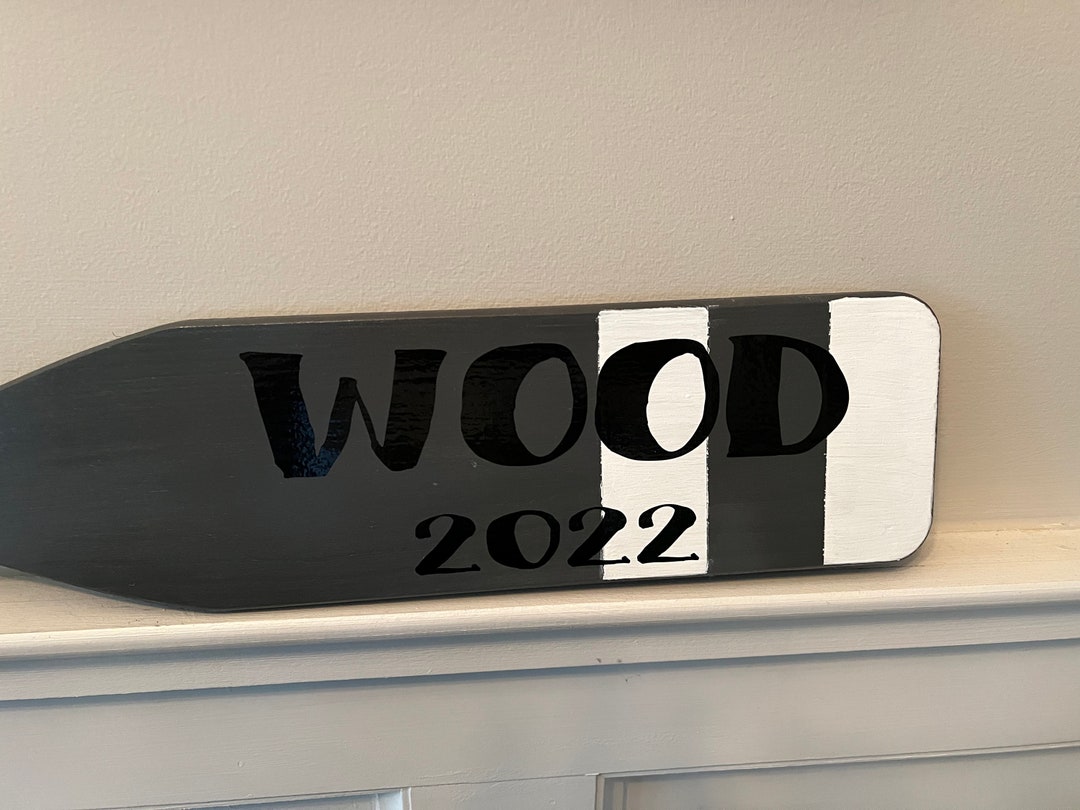 Oar, Wall Decor, White and Red Oar, Personalized Oar, Monogram Oar ...