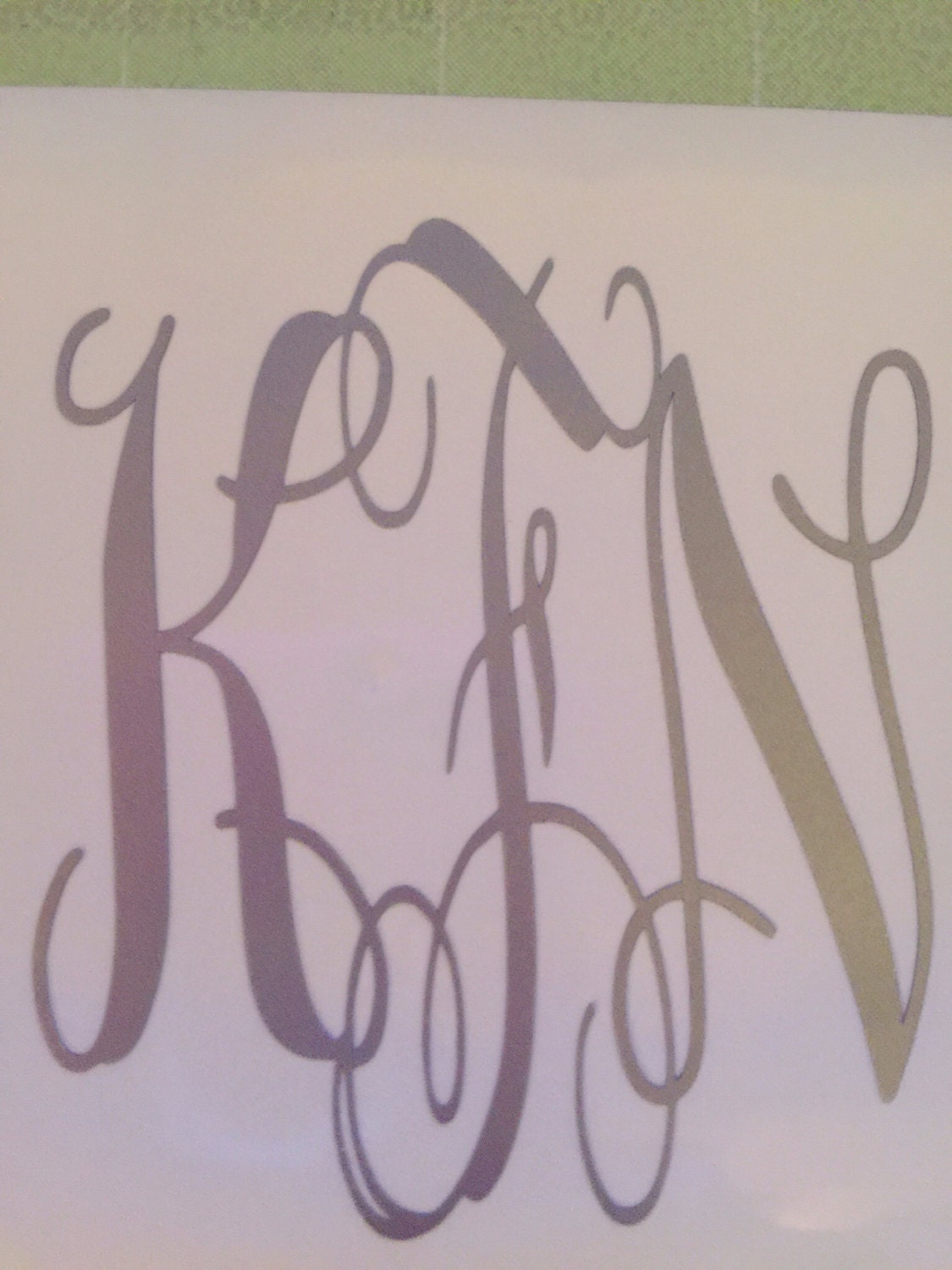 Decals Monogram Car Decal Laptop Decal Vinyl Lettering | Etsy