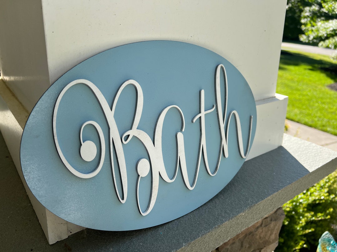 Bath Sign, Wall Decor, Bathroom Wall Decor, Home Decor - Etsy