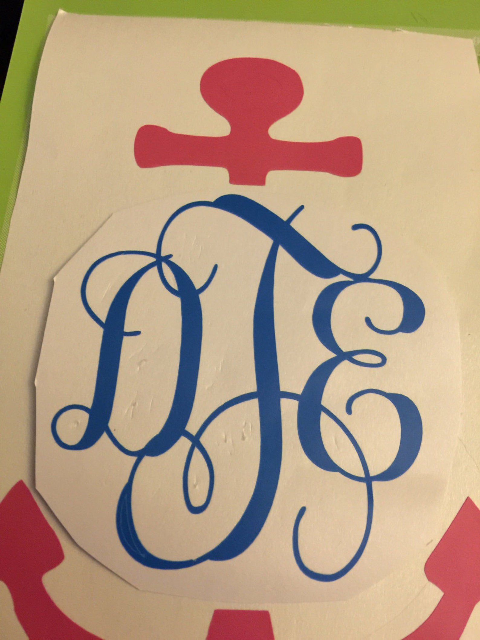 Anchor Decal, Anchor Monogram, Personalized Decor, Anchor With Monogram ...